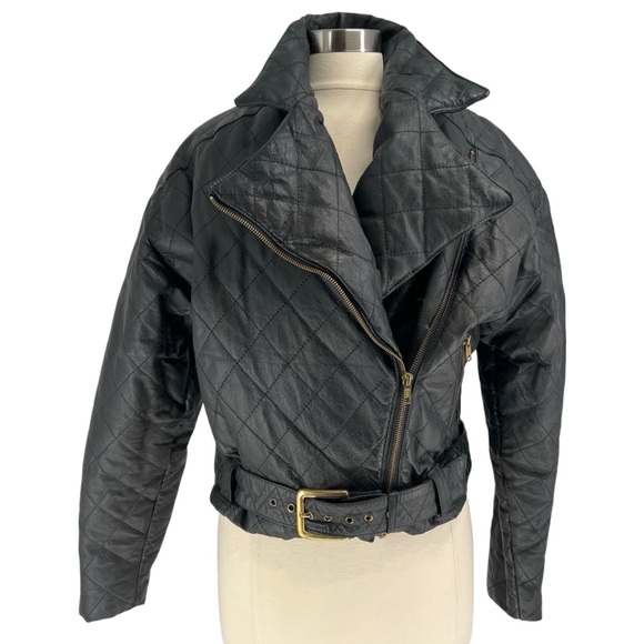 GREG BELL | Jackets & Coats | Vintage Greg Bell Quiltedleather Moto ...